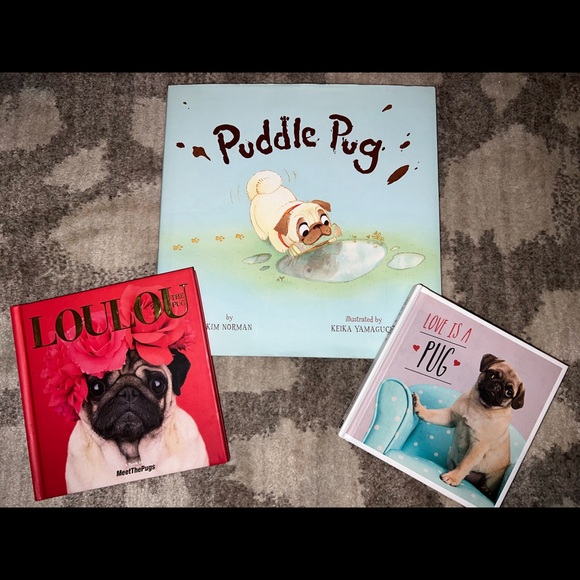 Pug Books | Other | 3 Pug Books Loulou Love Is A Pug And Puddle Pug ...